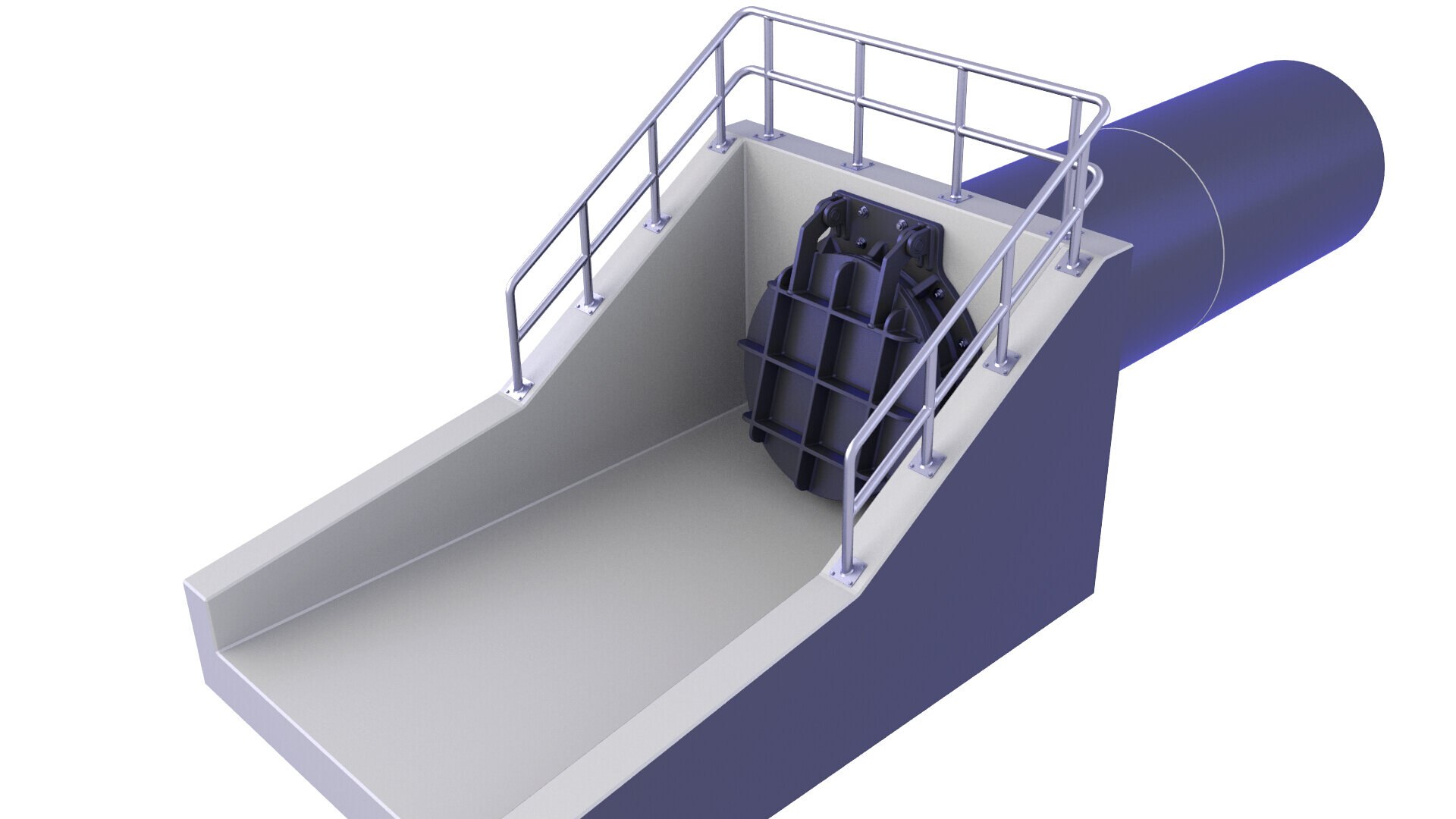 3D Concrete Sewage Drain Outlet Flap Valve 42 - TurboSquid 1979997