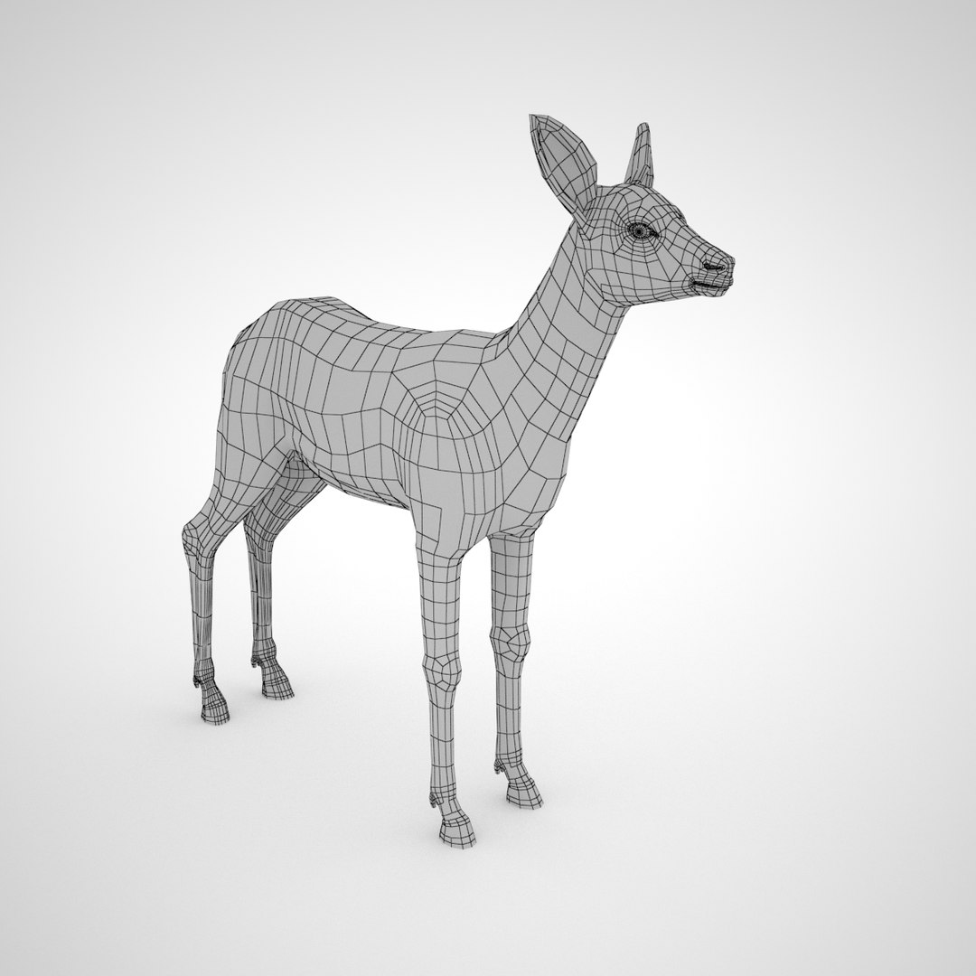 3D Roe Deer Female - Model - TurboSquid 1301463