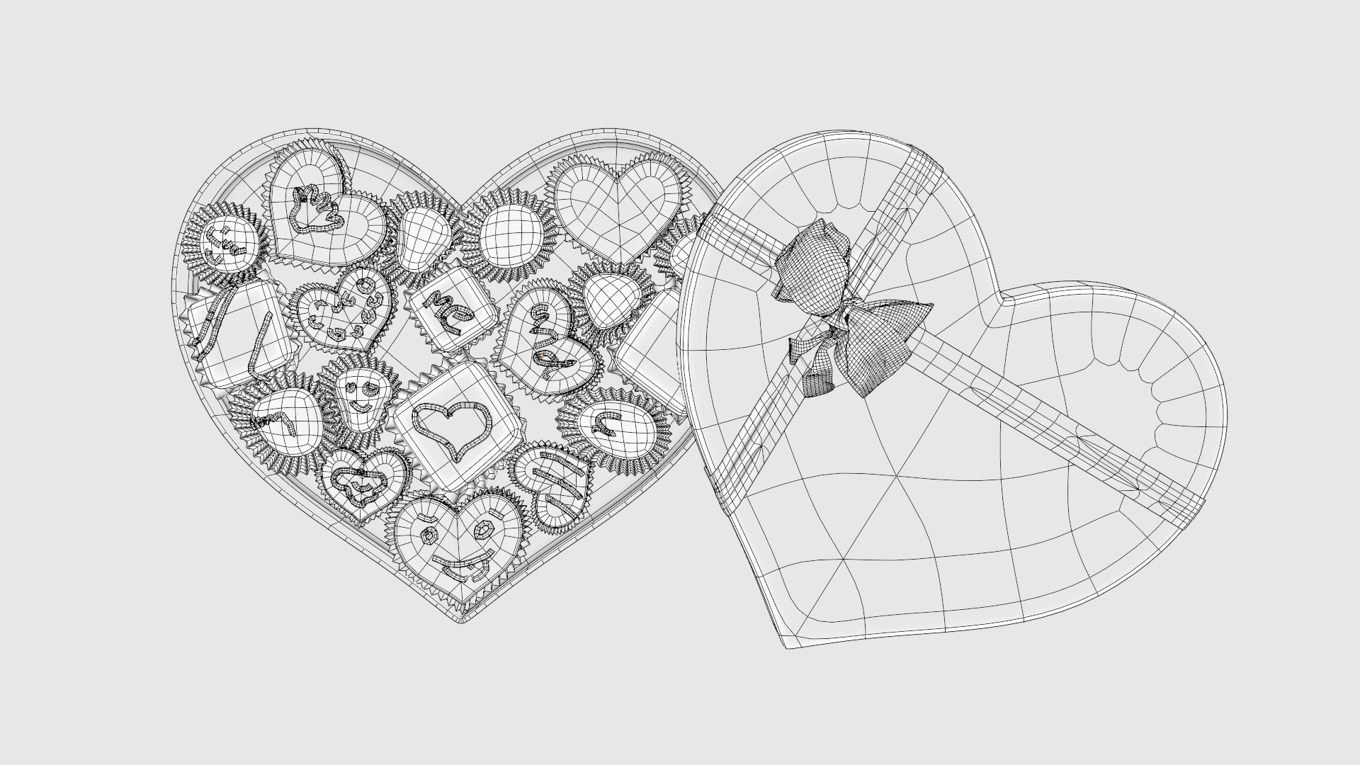 3D candy chocolate box - TurboSquid 1688900