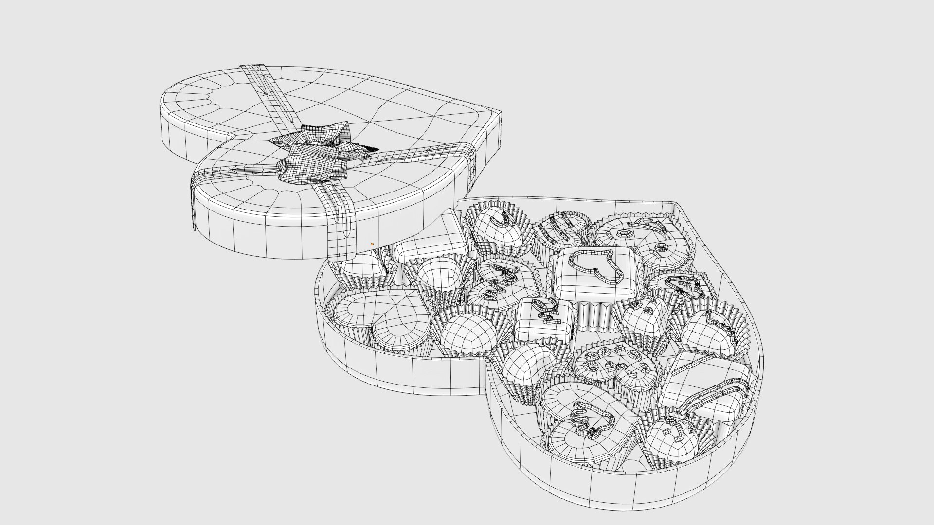 3D candy chocolate box - TurboSquid 1688900