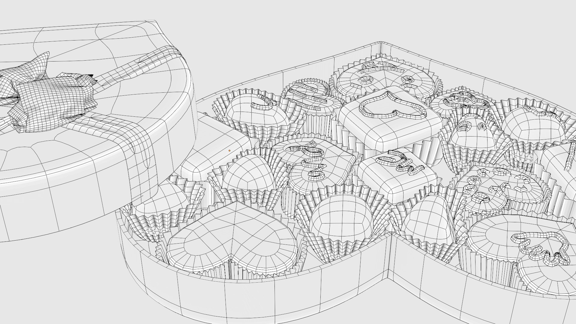 3D candy chocolate box - TurboSquid 1688900