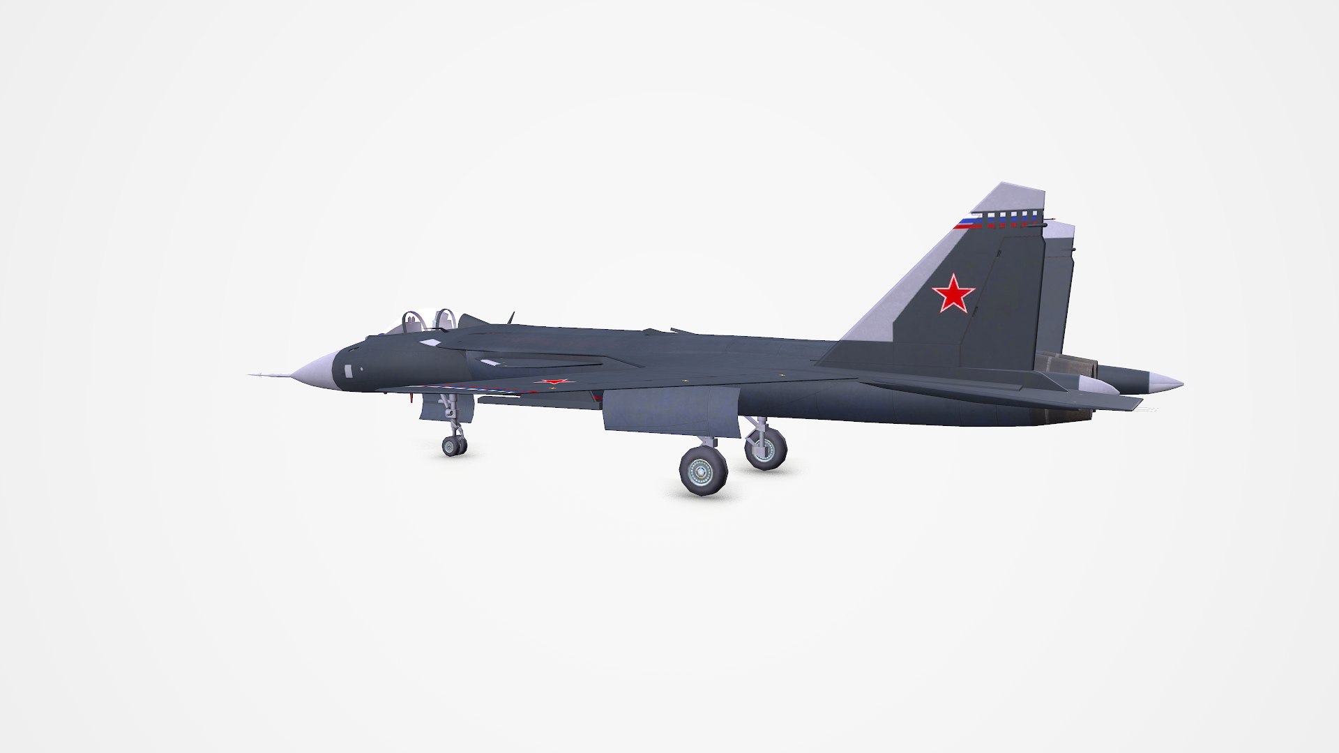 Su-47 Fighter Jet 3D Model - TurboSquid 1664769