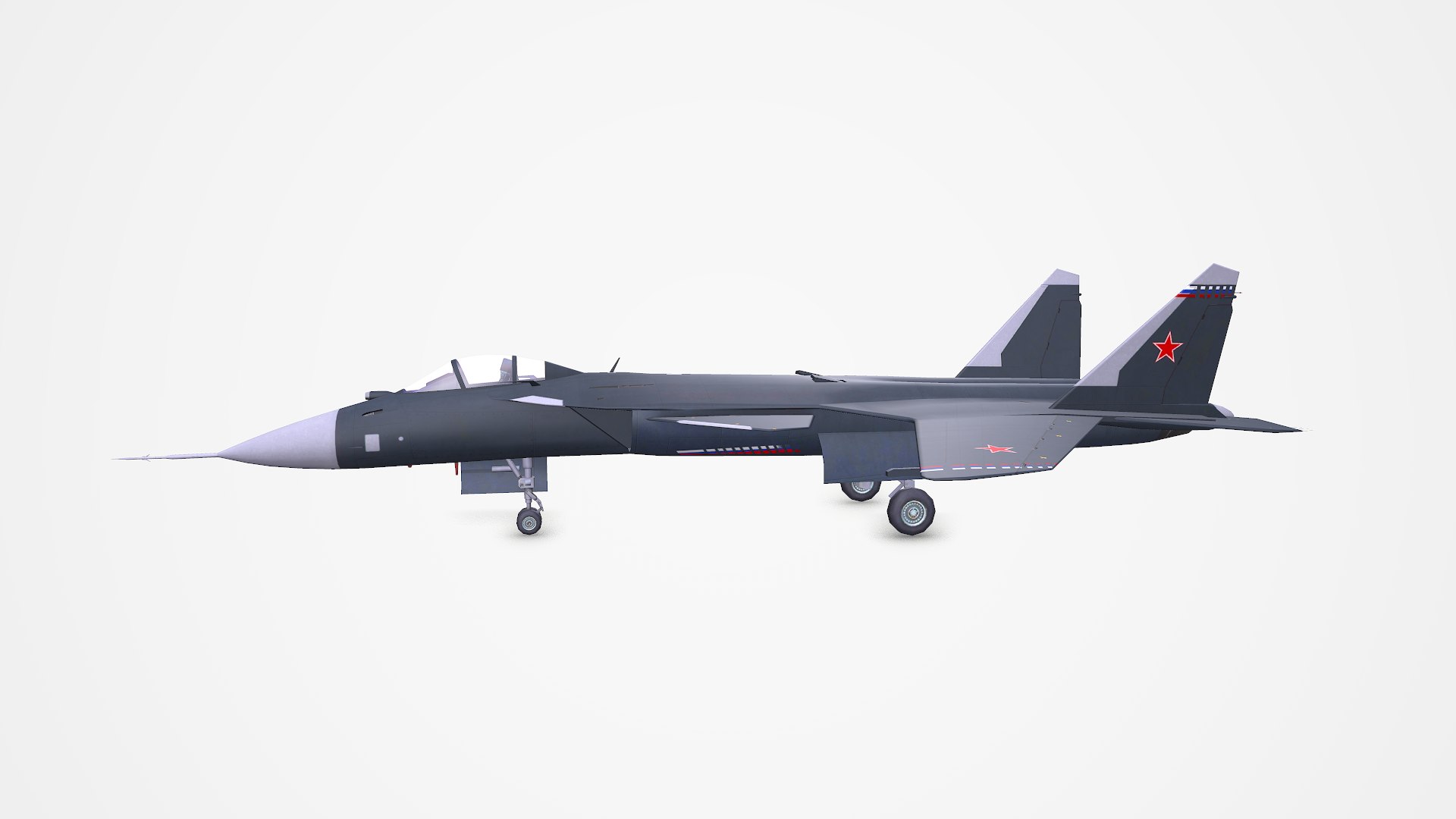 Su-47 Fighter Jet 3D Model - TurboSquid 1664769