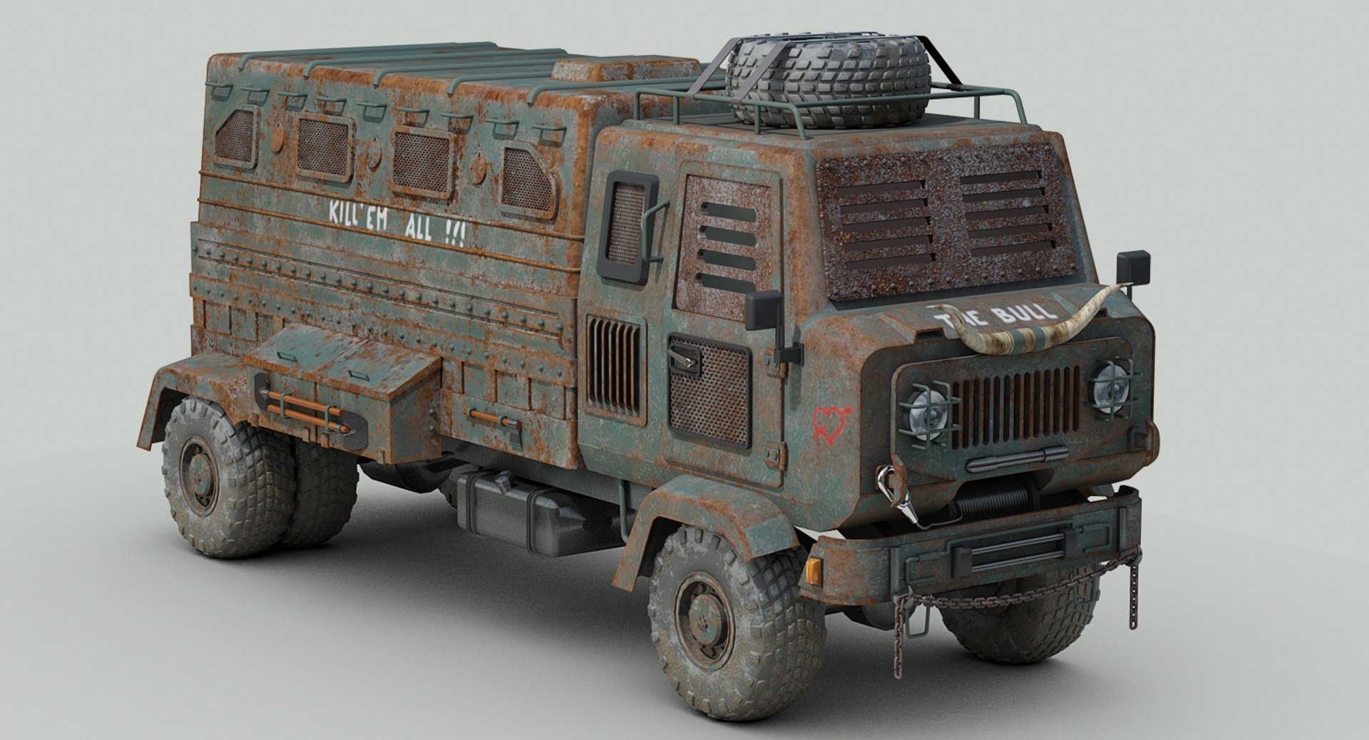 3D Post Apocalyptic Heavy Truck - TurboSquid 1166219