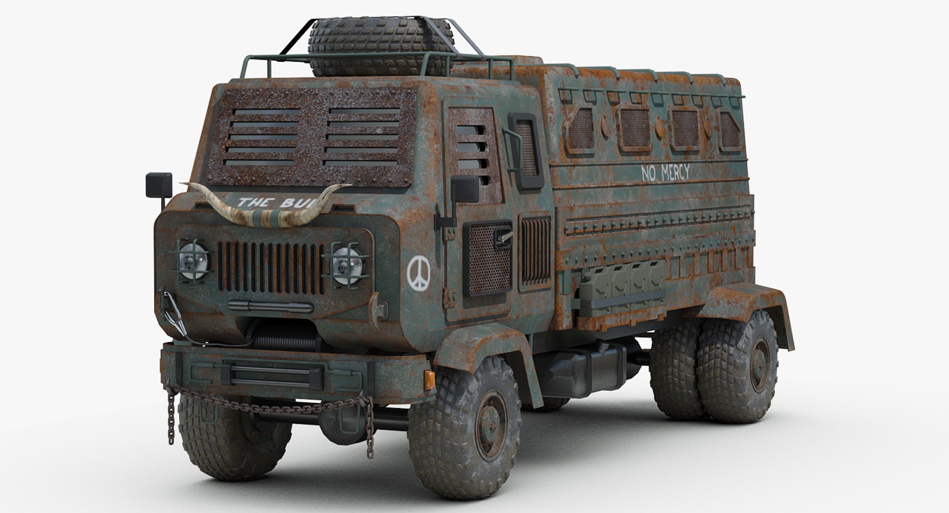 3D Post Apocalyptic Heavy Truck - TurboSquid 1166219