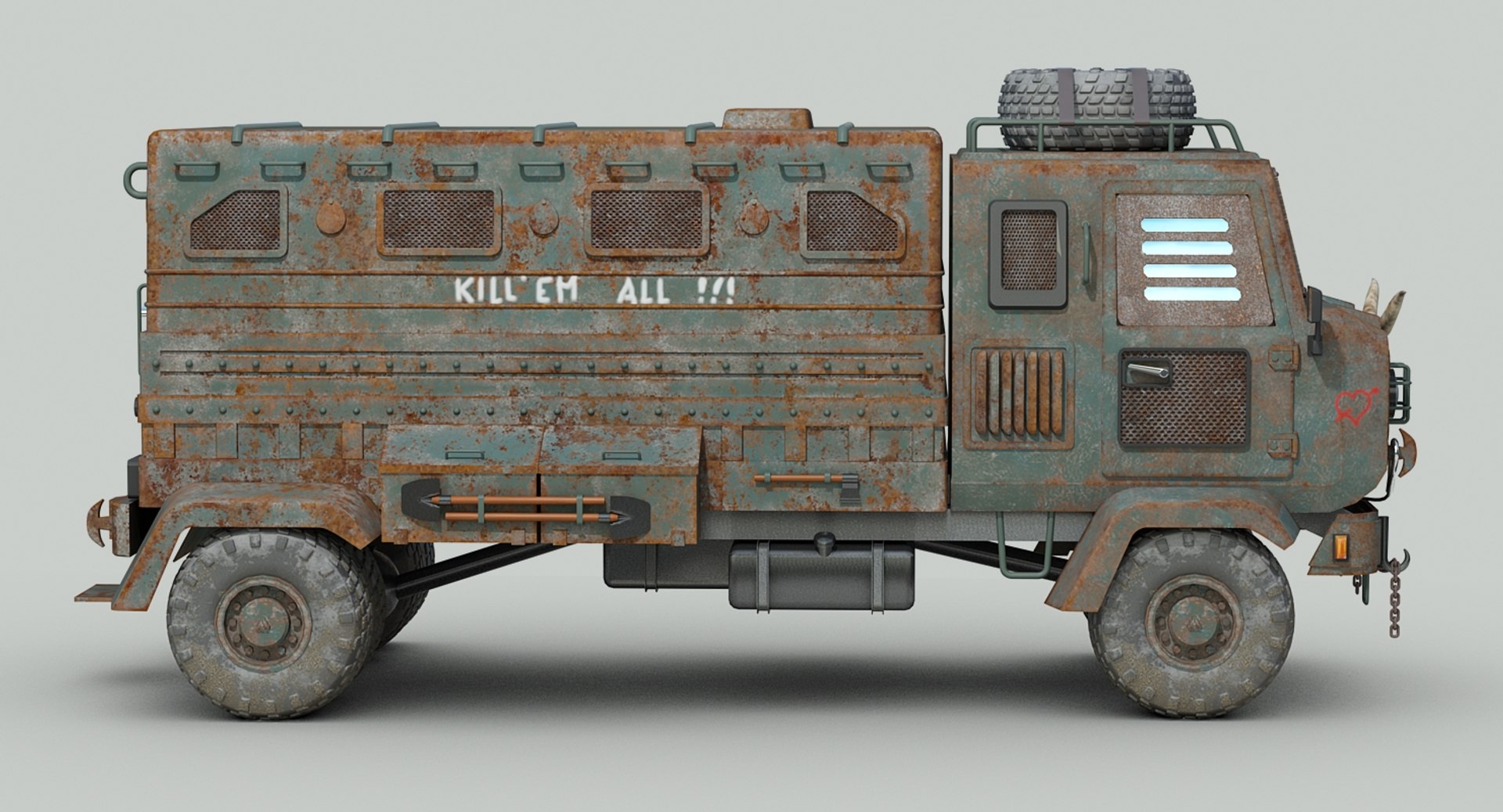 3D Post Apocalyptic Heavy Truck - TurboSquid 1166219