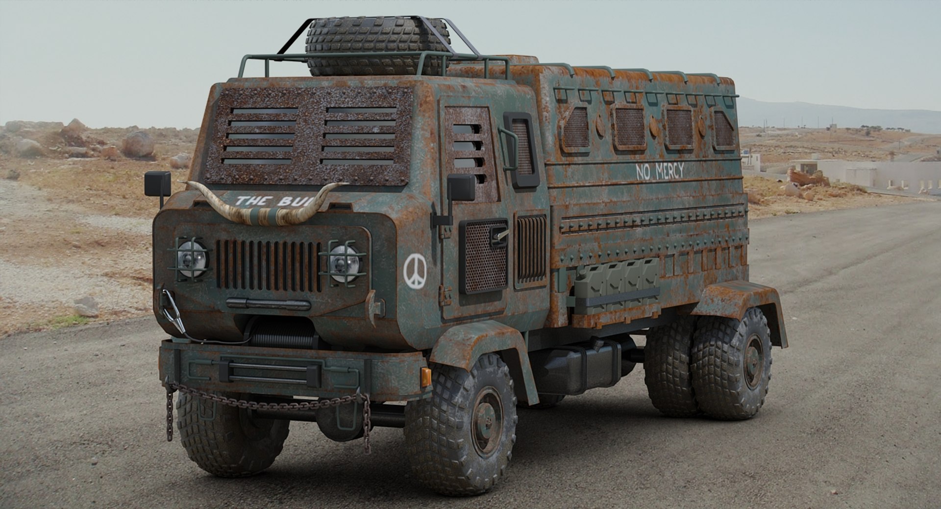 3D Post Apocalyptic Heavy Truck - TurboSquid 1166219