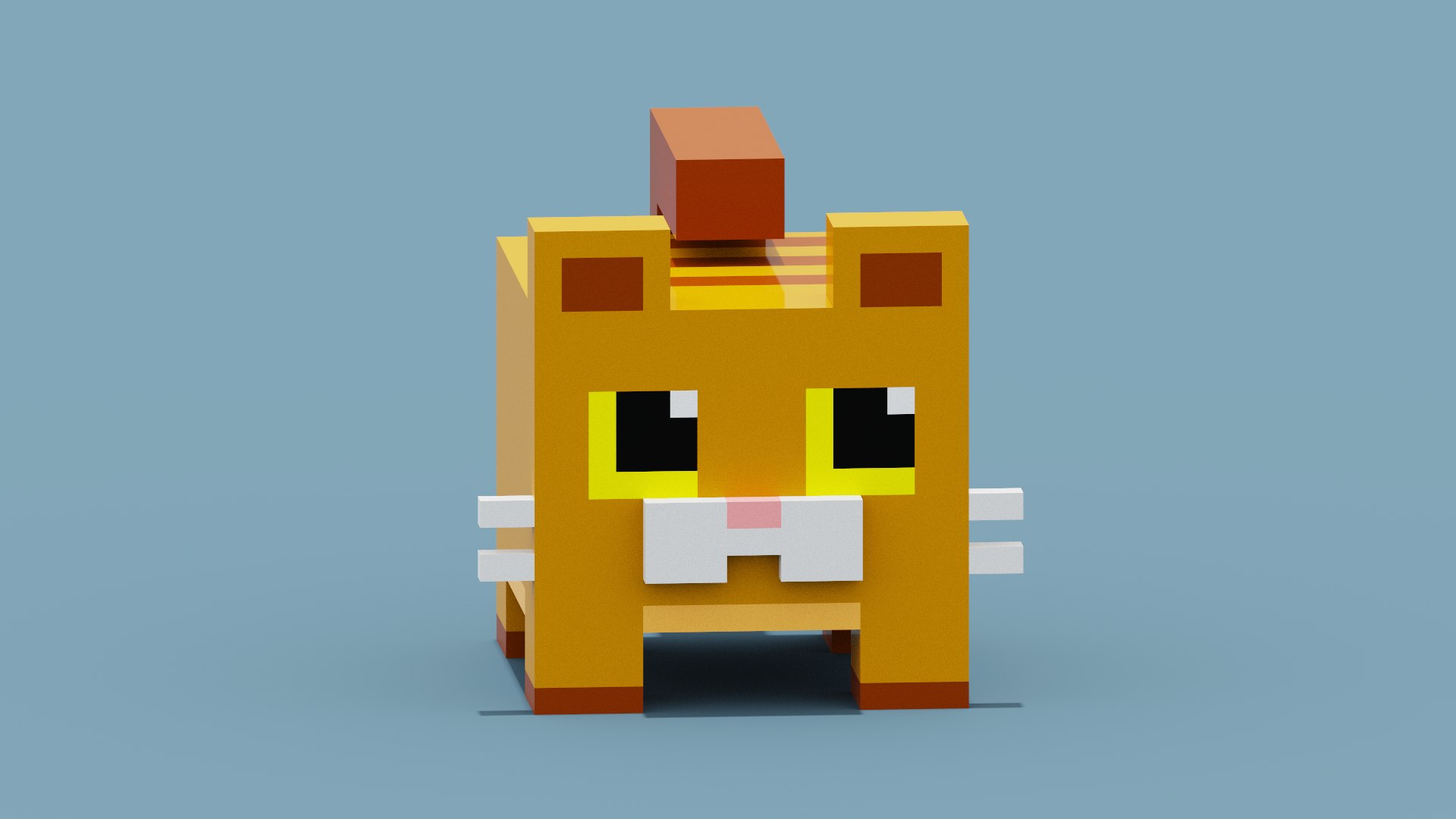 3D Model Voxel Cat Lowpoly - TurboSquid 1976263