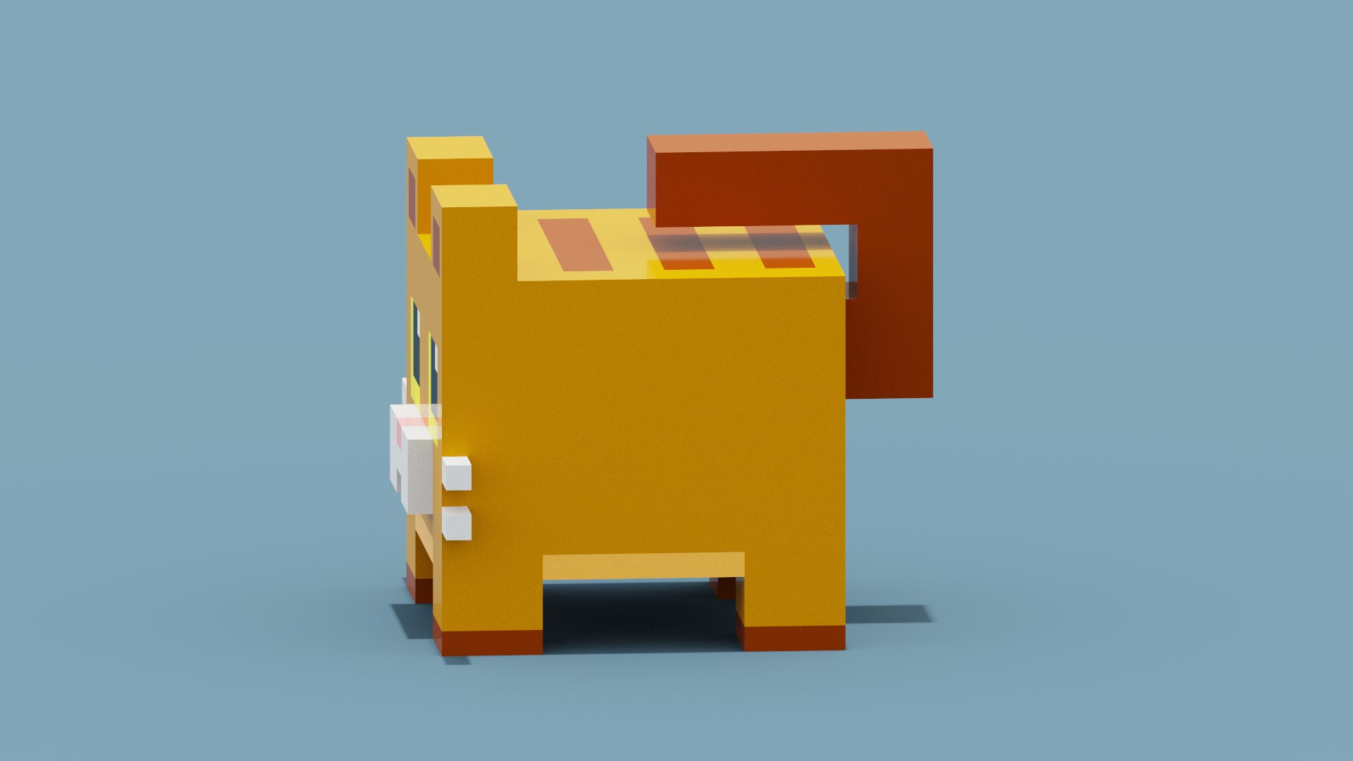 3D Model Voxel Cat Lowpoly - TurboSquid 1976263