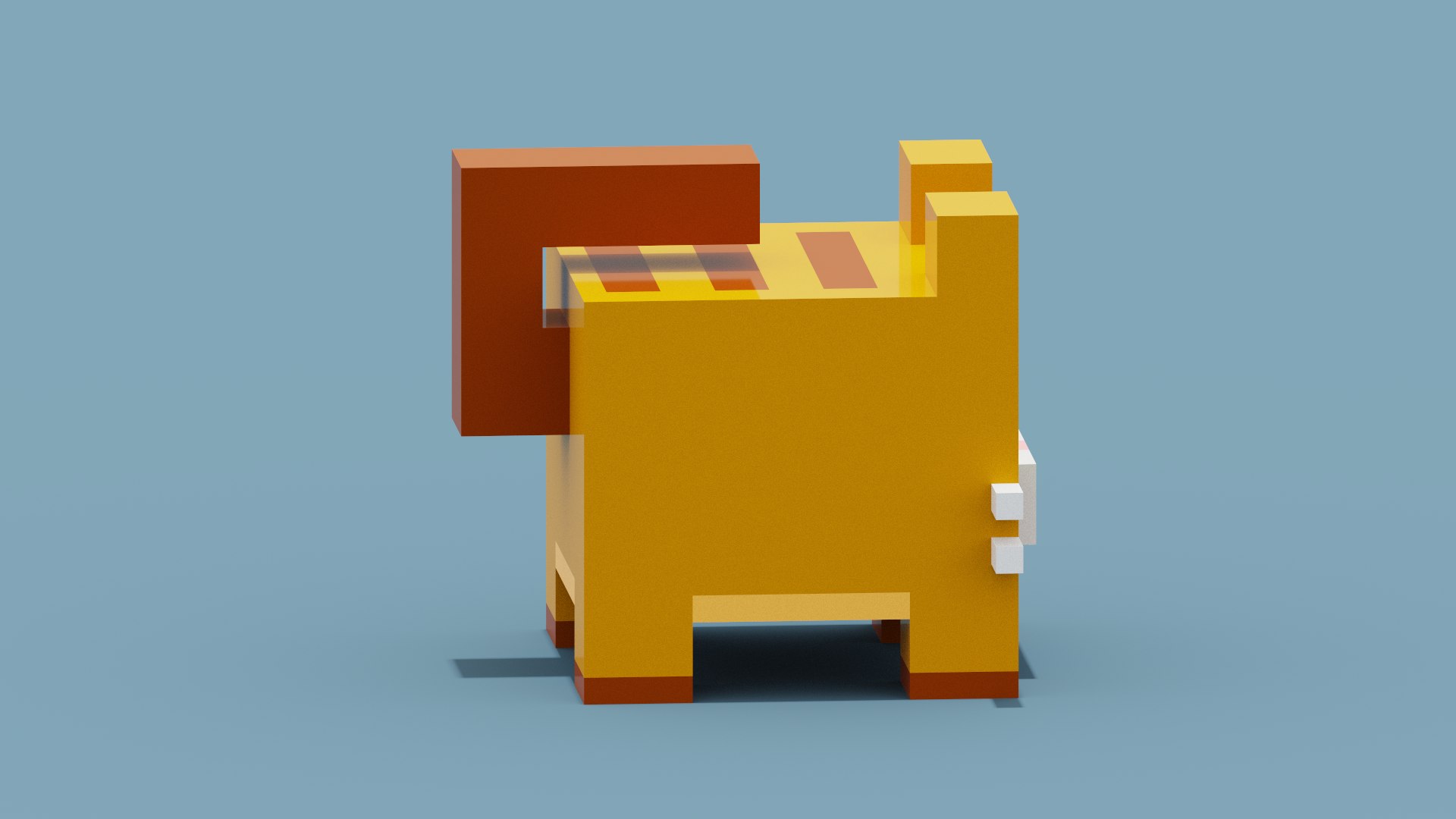 3D Model Voxel Cat Lowpoly - TurboSquid 1976263