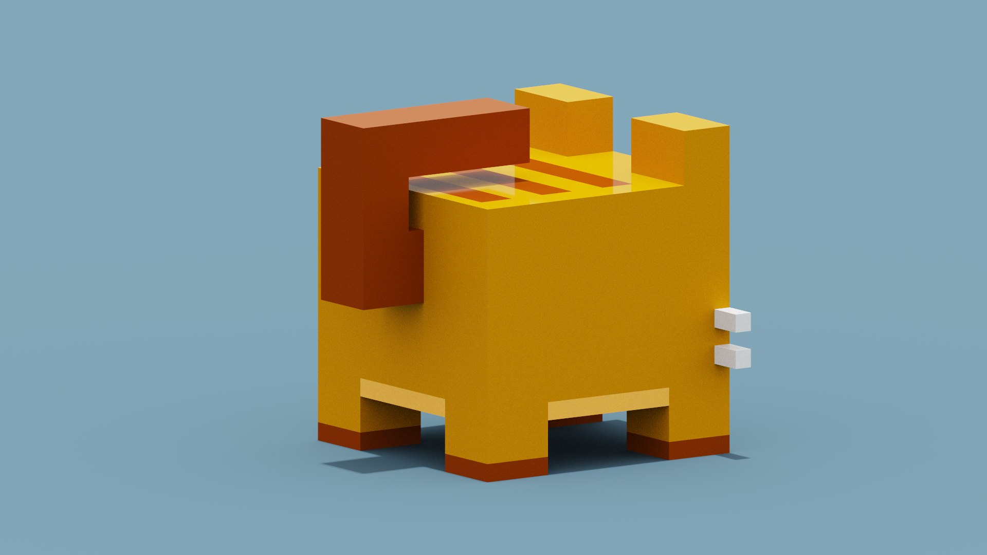 3D Model Voxel Cat Lowpoly - TurboSquid 1976263