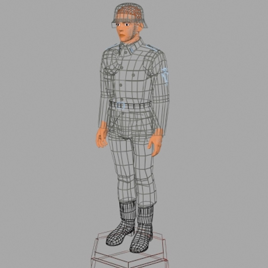 3d world war german model