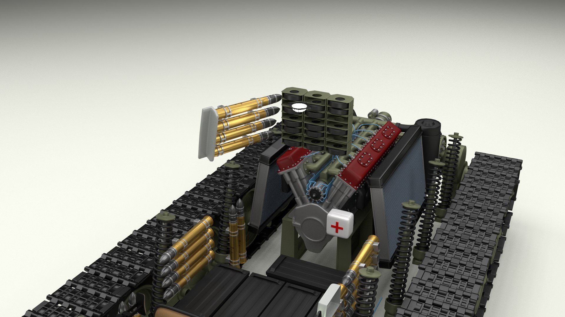 Soviet T-34 76 Interior 3d Obj