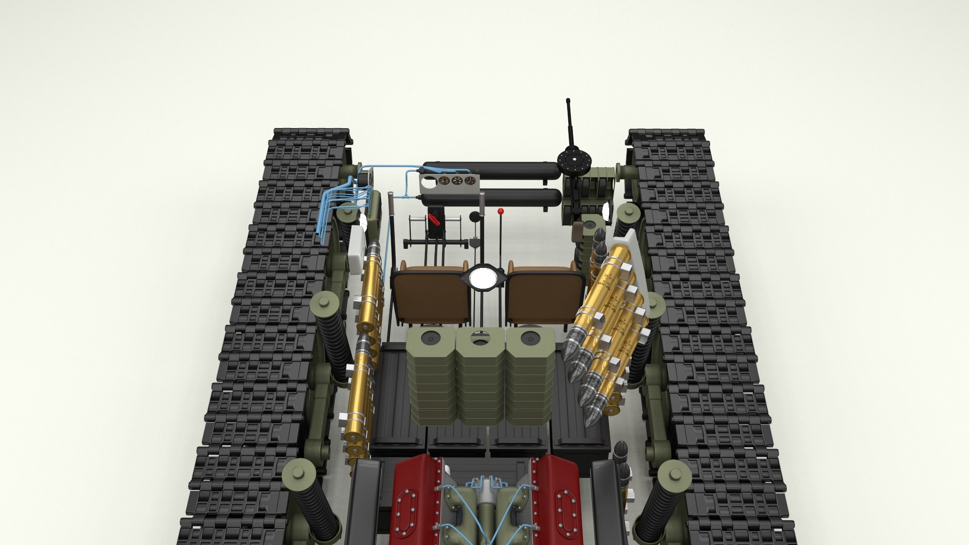 Soviet T-34 76 Interior 3d Obj