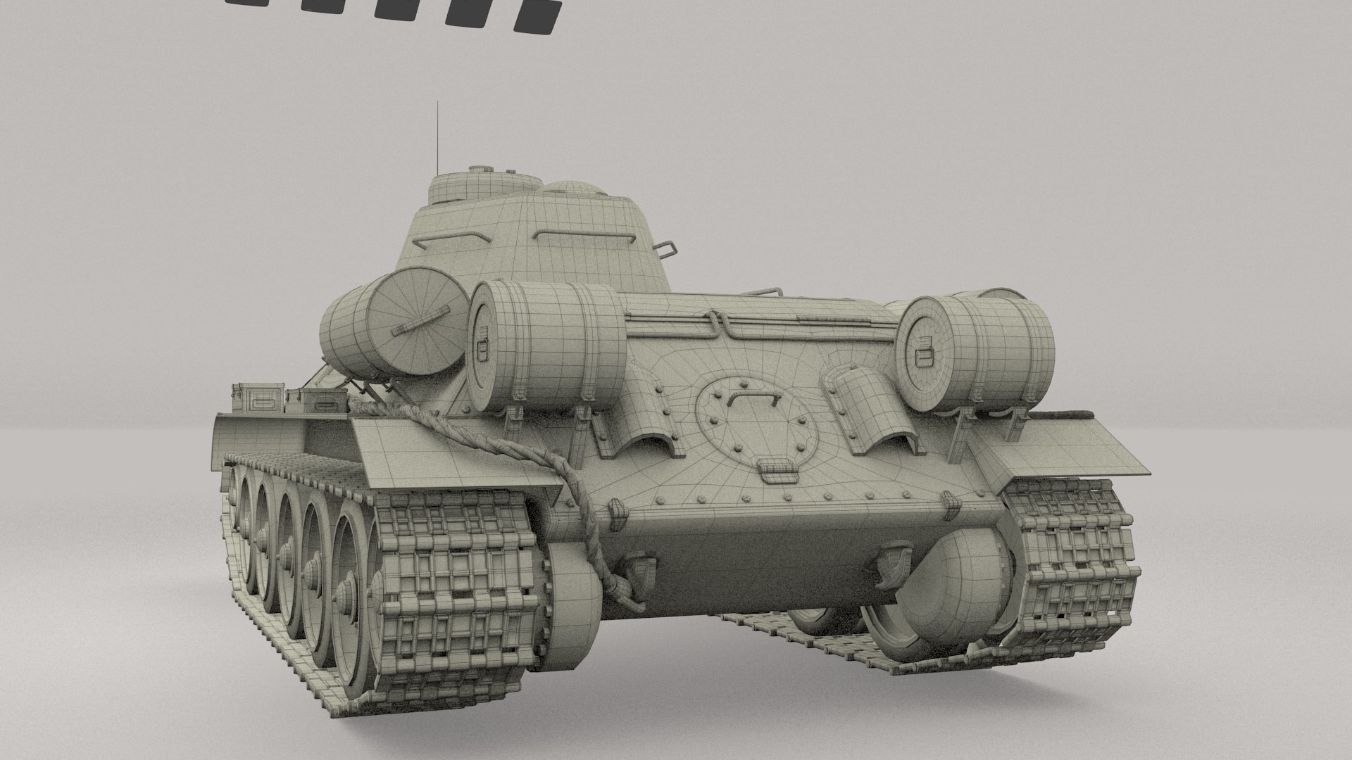 Soviet T-34 76 Interior 3d Obj