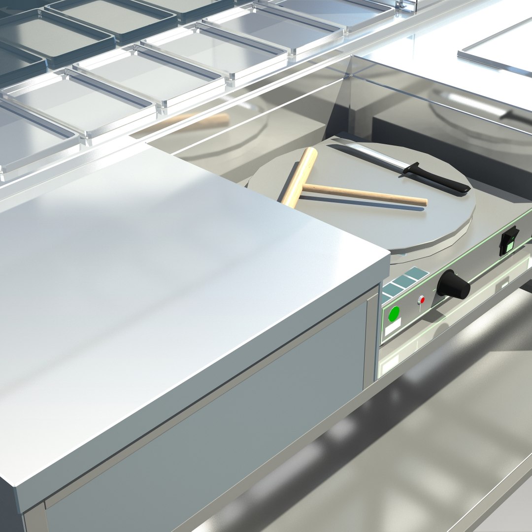 3d Model Creperie Station