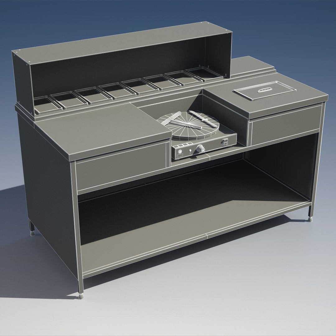 3d Model Creperie Station