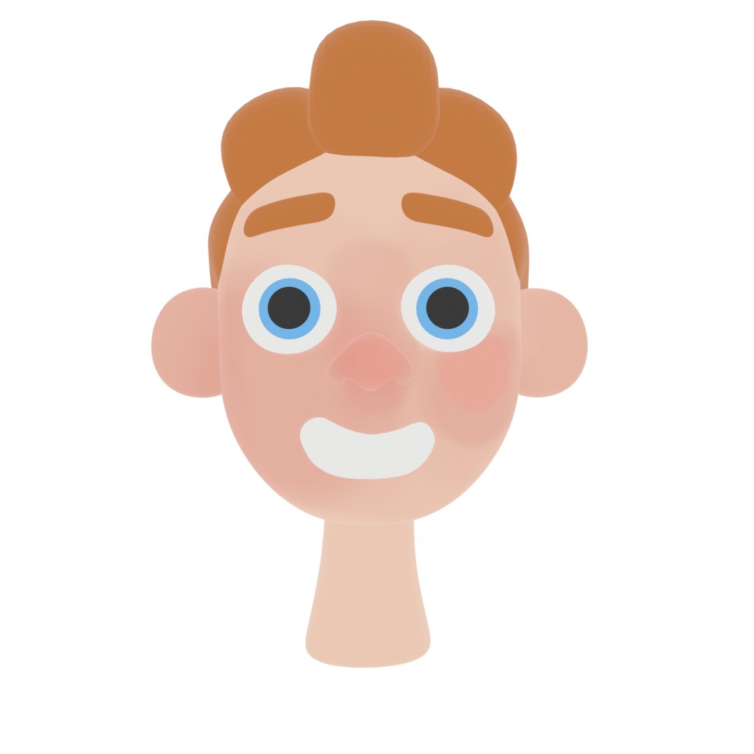 3D Stylized Cartoon Boy Head 3D Model Model - TurboSquid 2348697