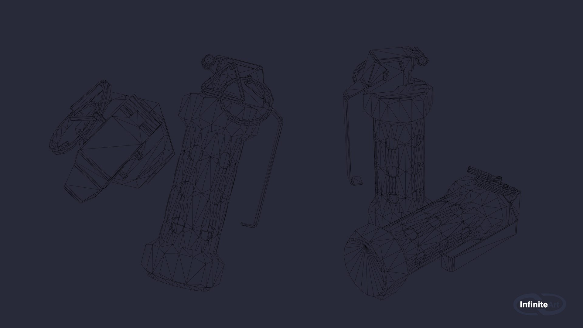 Flash-bang Grenade 3D Model - TurboSquid 1853286