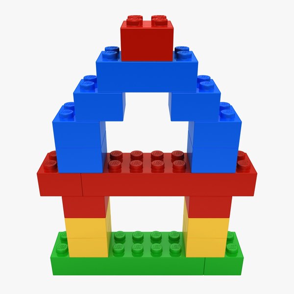 3d max realistic lego bricks shape