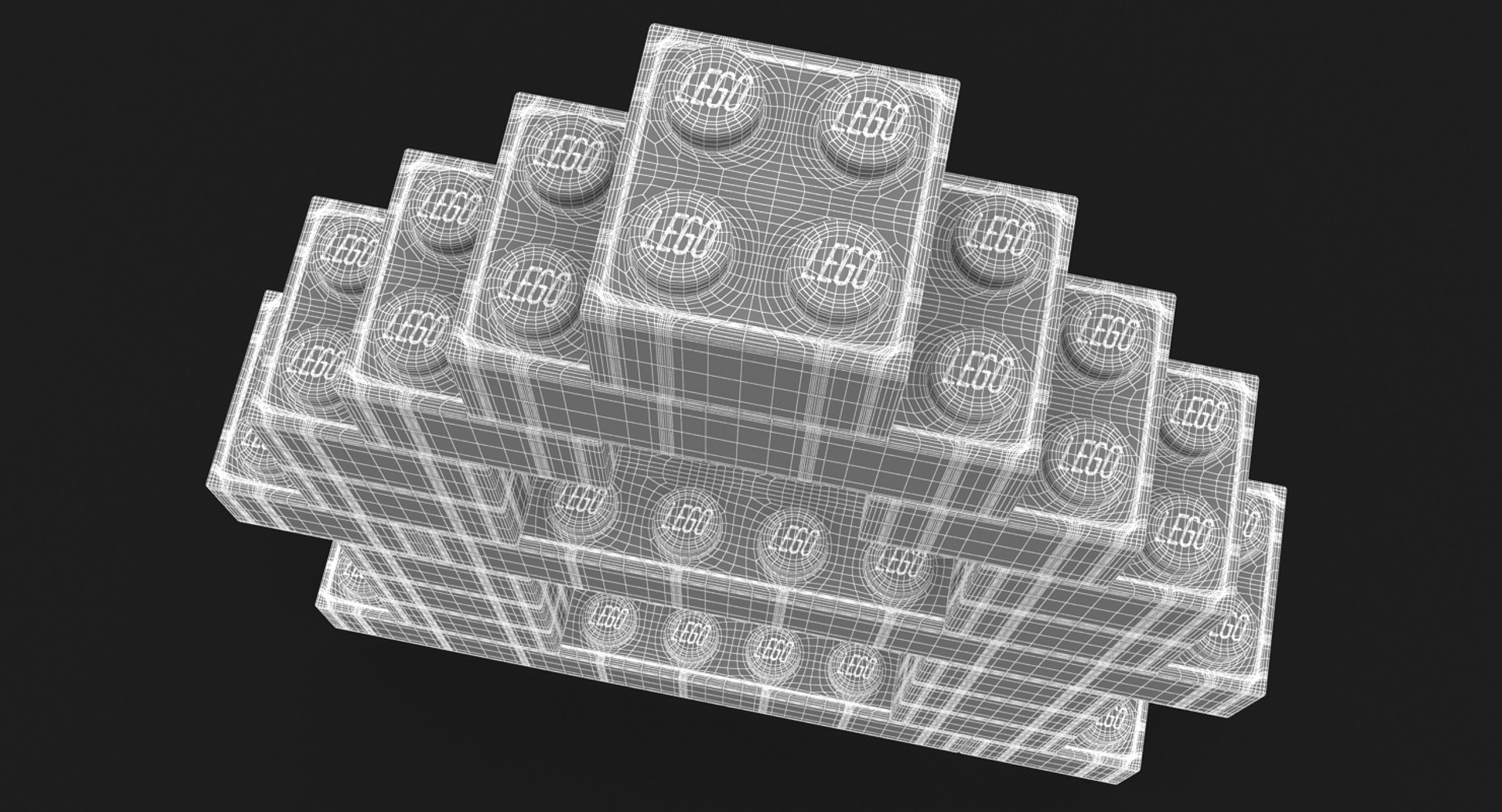 3d Max Realistic Lego Bricks Shape