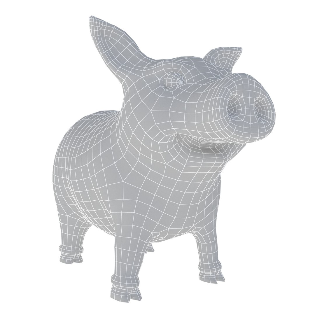 3D Cartoon Pig Model - TurboSquid 1312909