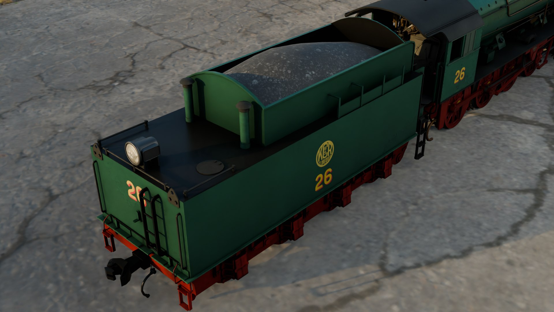 3D Ex-WD KCR Austerity 2-8-0 Model - TurboSquid 2210869