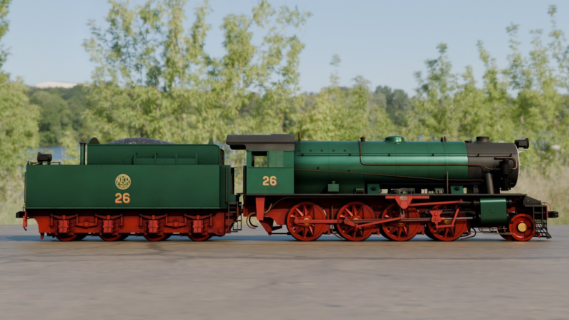 3D Ex-WD KCR Austerity 2-8-0 Model - TurboSquid 2210869