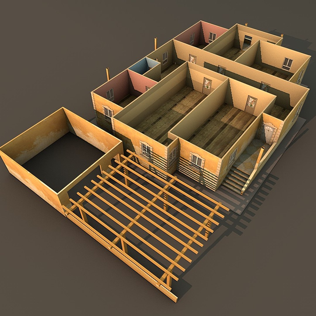 House Interior Building 3ds