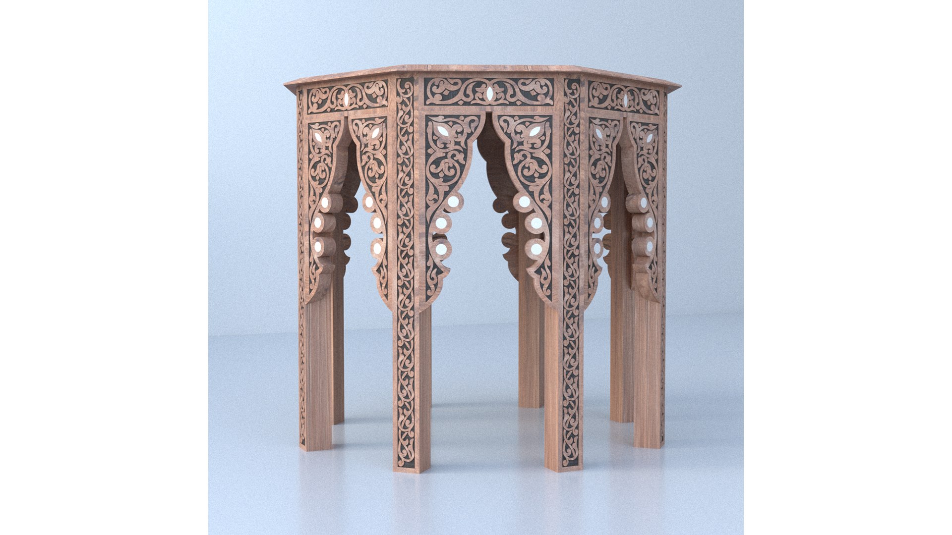 3D Damascene Arabesque Antique Table - TurboSquid 1984349