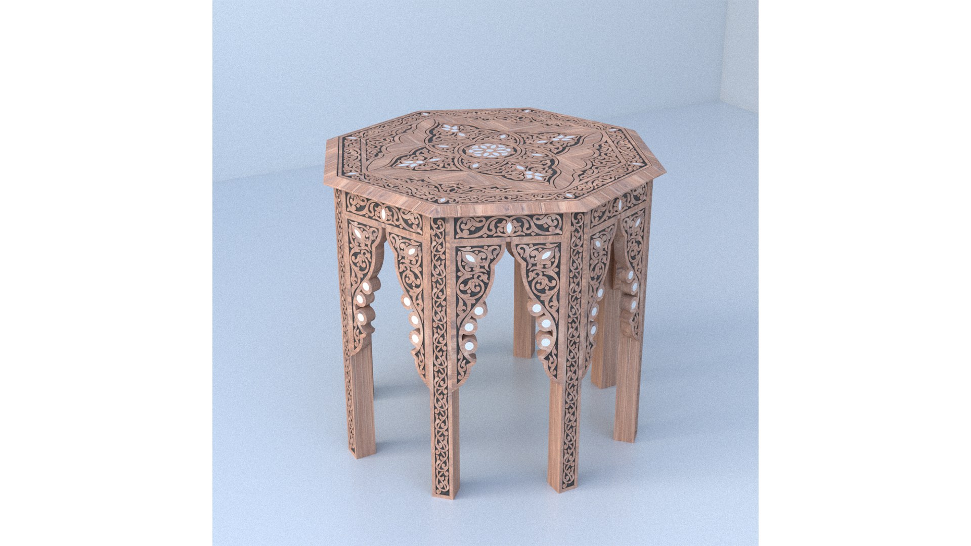 3D Damascene Arabesque Antique Table - TurboSquid 1984349
