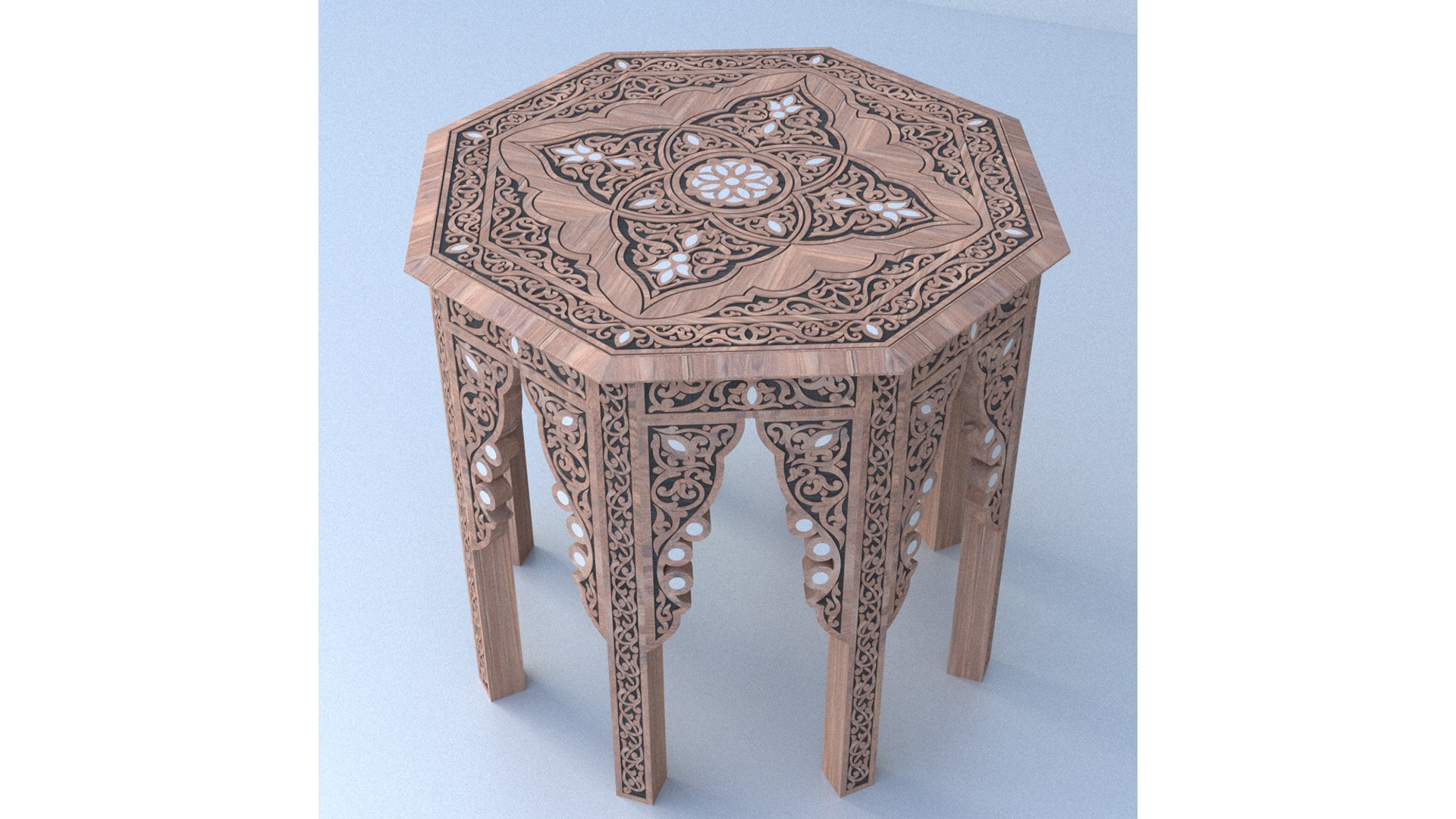 3D Damascene Arabesque Antique Table - TurboSquid 1984349