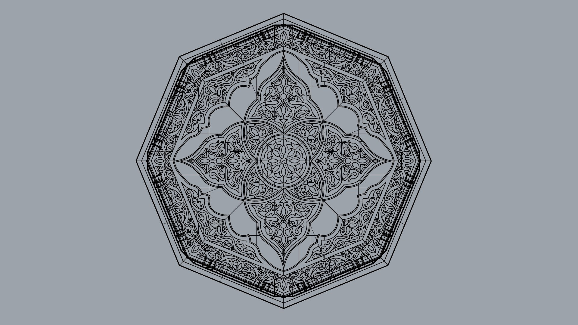3D Damascene Arabesque Antique Table - TurboSquid 1984349
