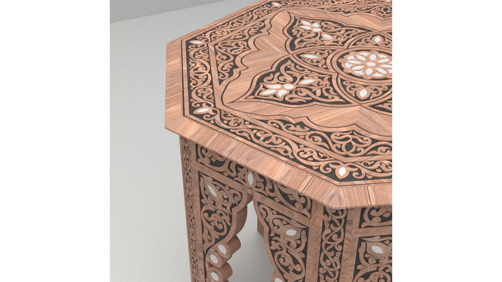 3D Damascene Arabesque Antique Table - TurboSquid 1984349