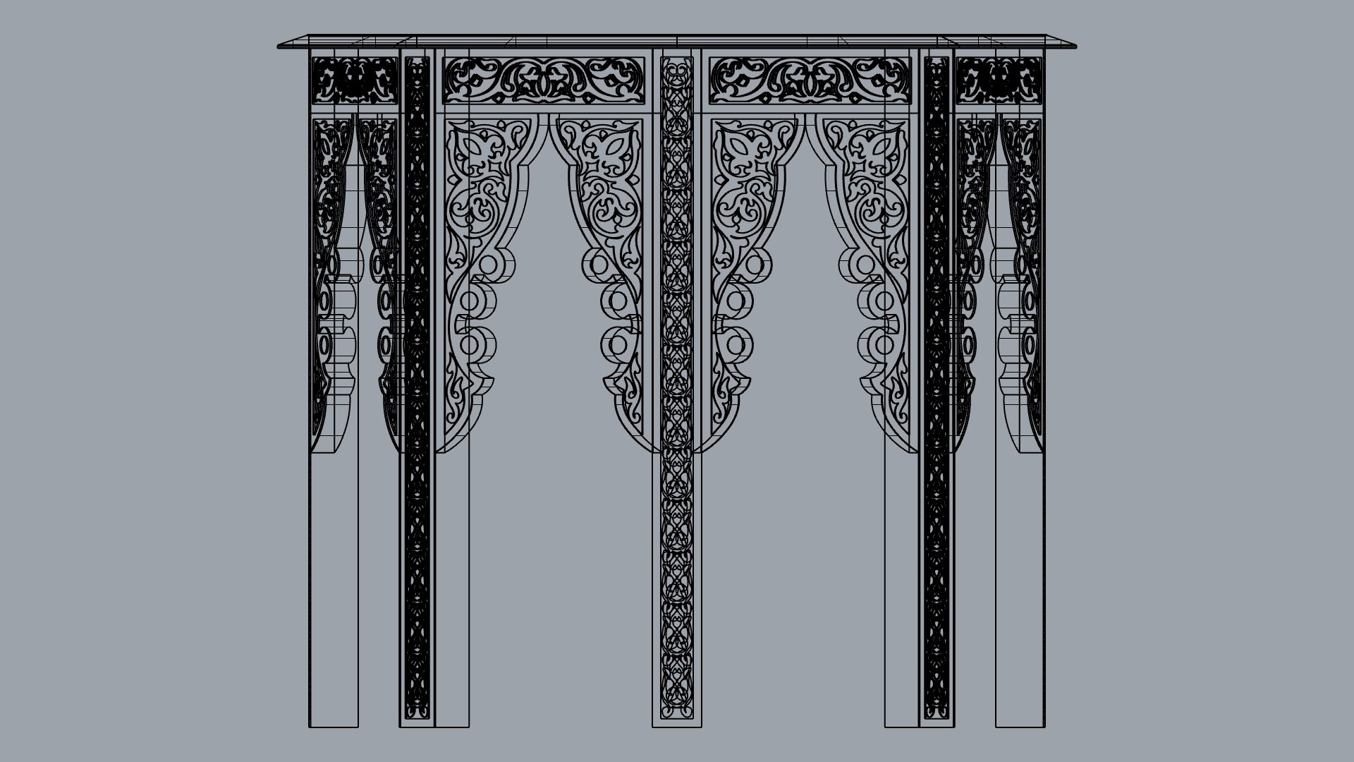 3D Damascene Arabesque Antique Table - TurboSquid 1984349