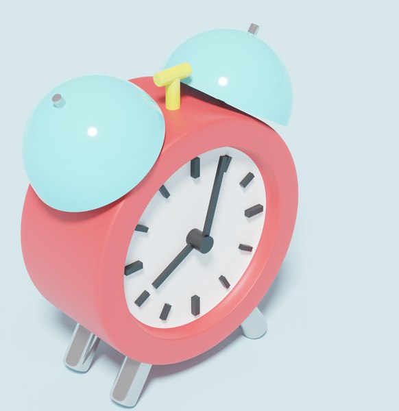 Cartoon alarm clock 3D model - TurboSquid 1587139