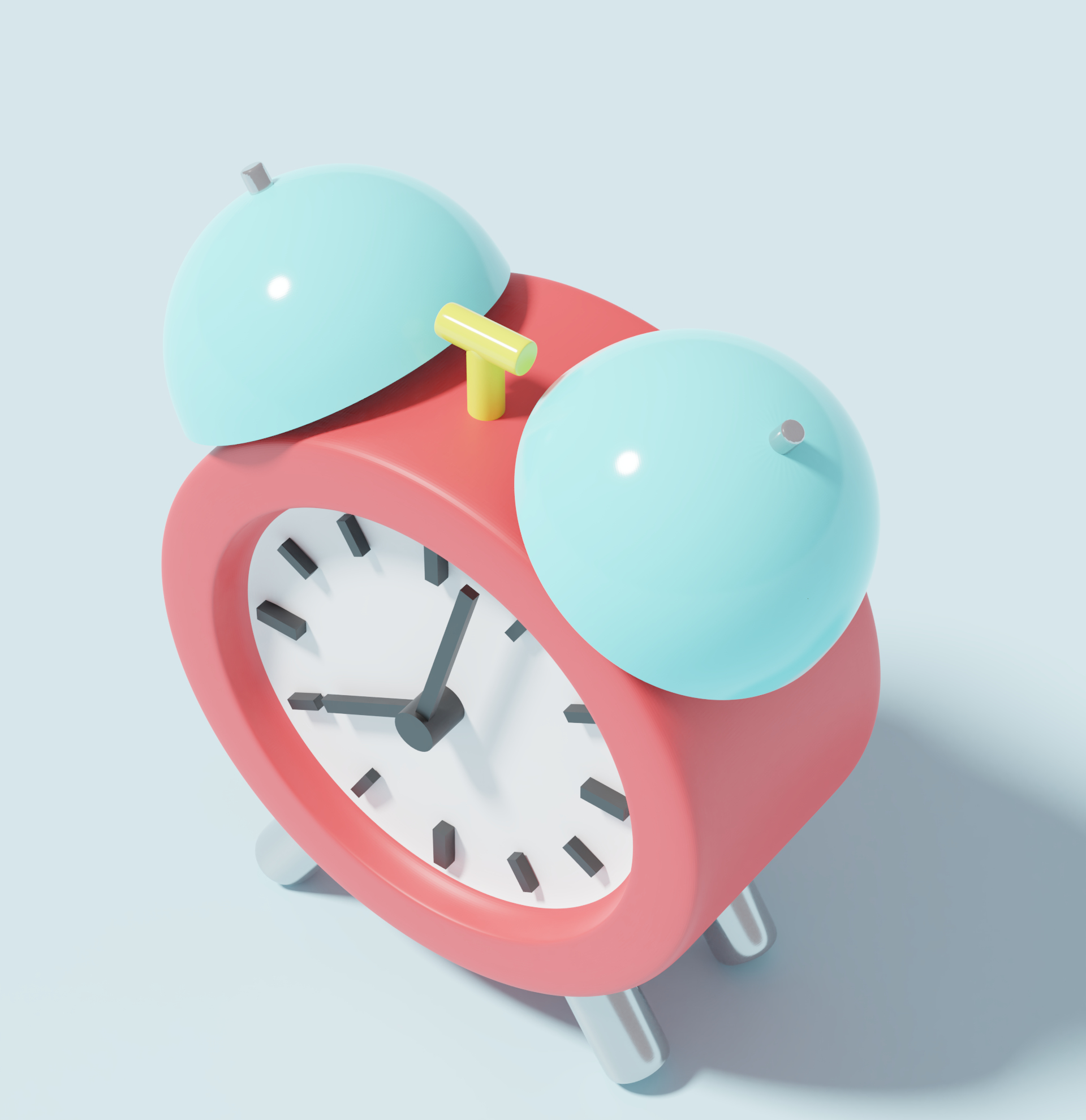 Cartoon alarm clock 3D model - TurboSquid 1587139