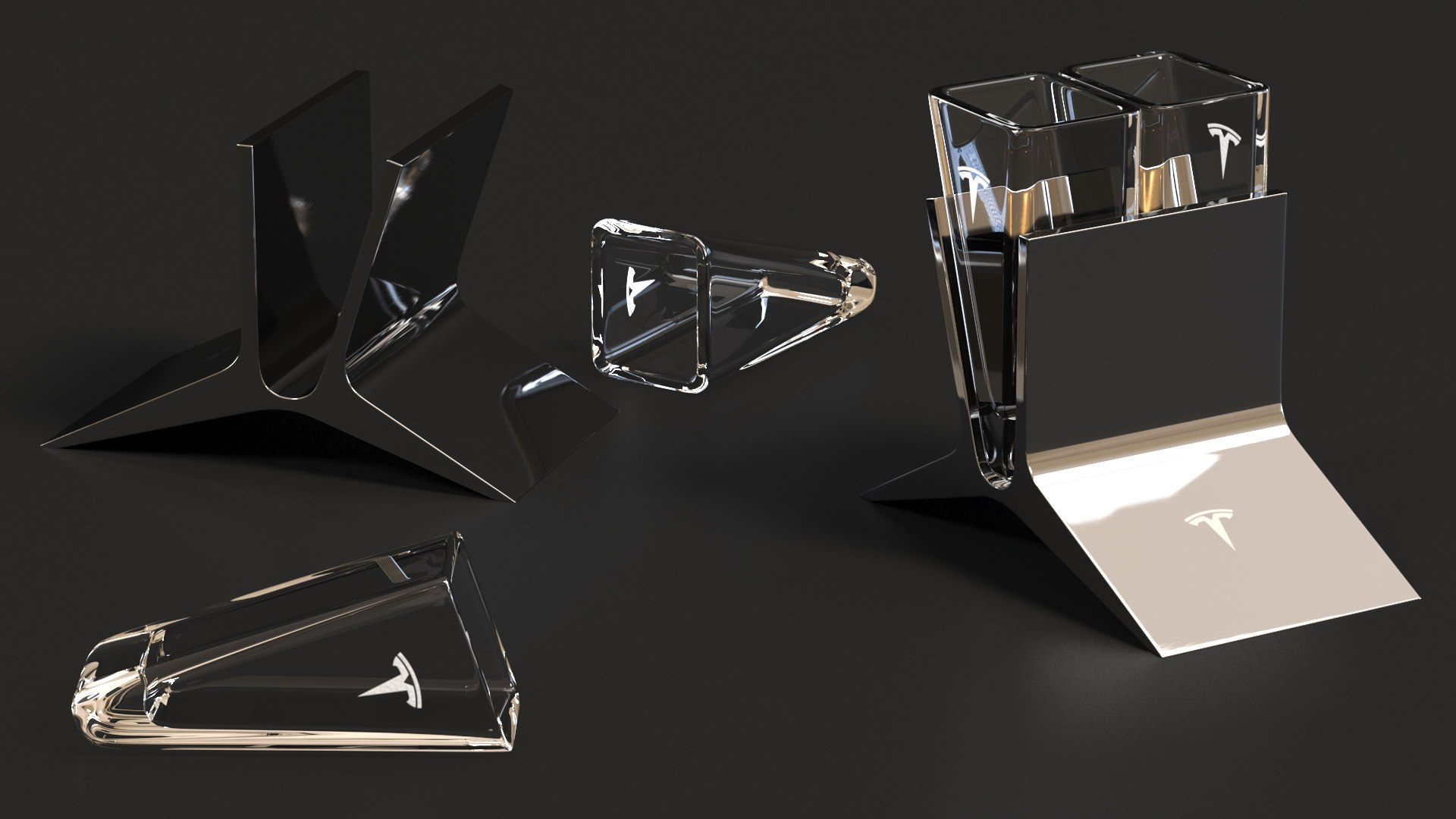 3D Tesla Sipping Glasses Model - TurboSquid 2025442