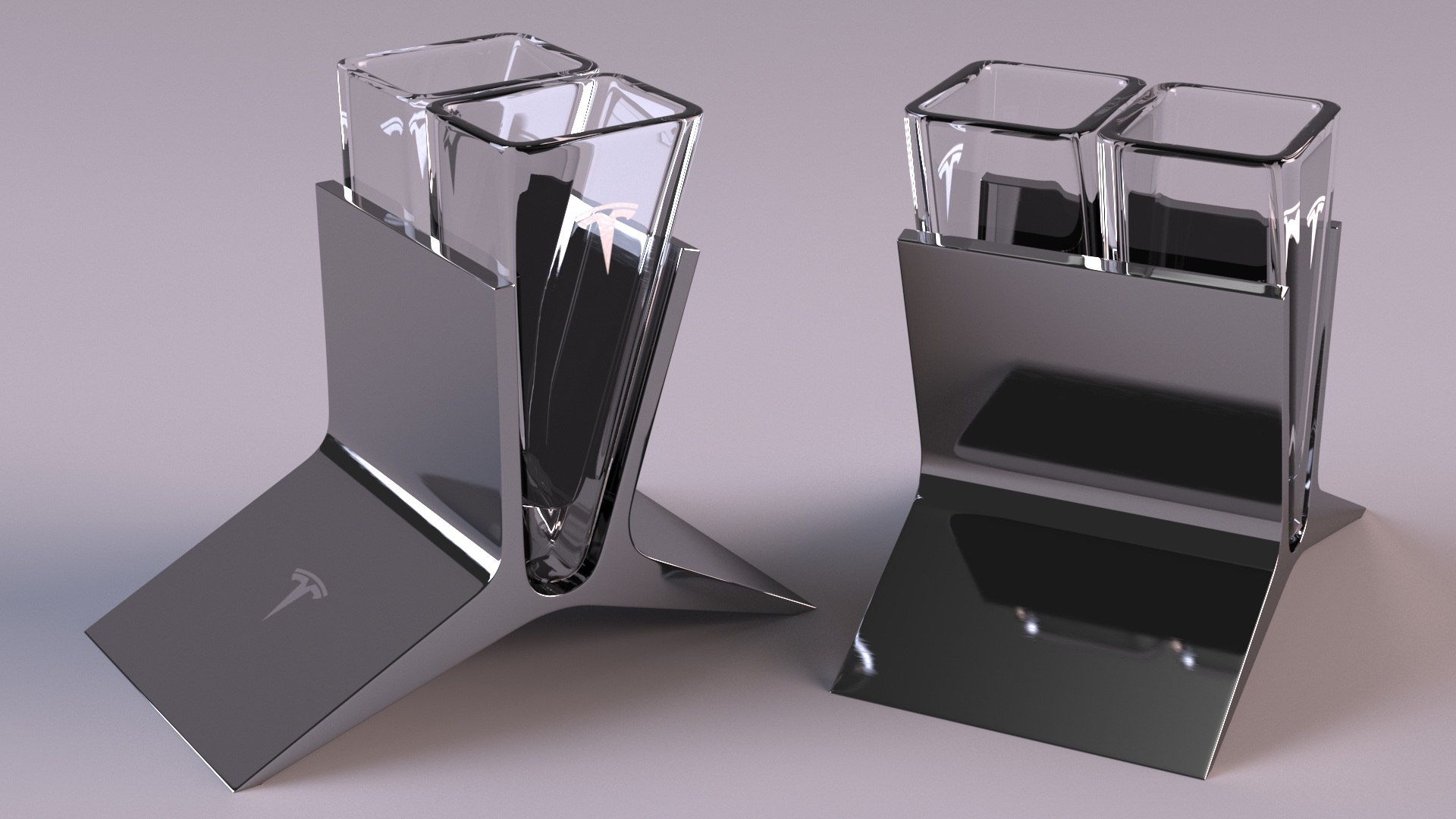 3D Tesla Sipping Glasses Model - TurboSquid 2025442