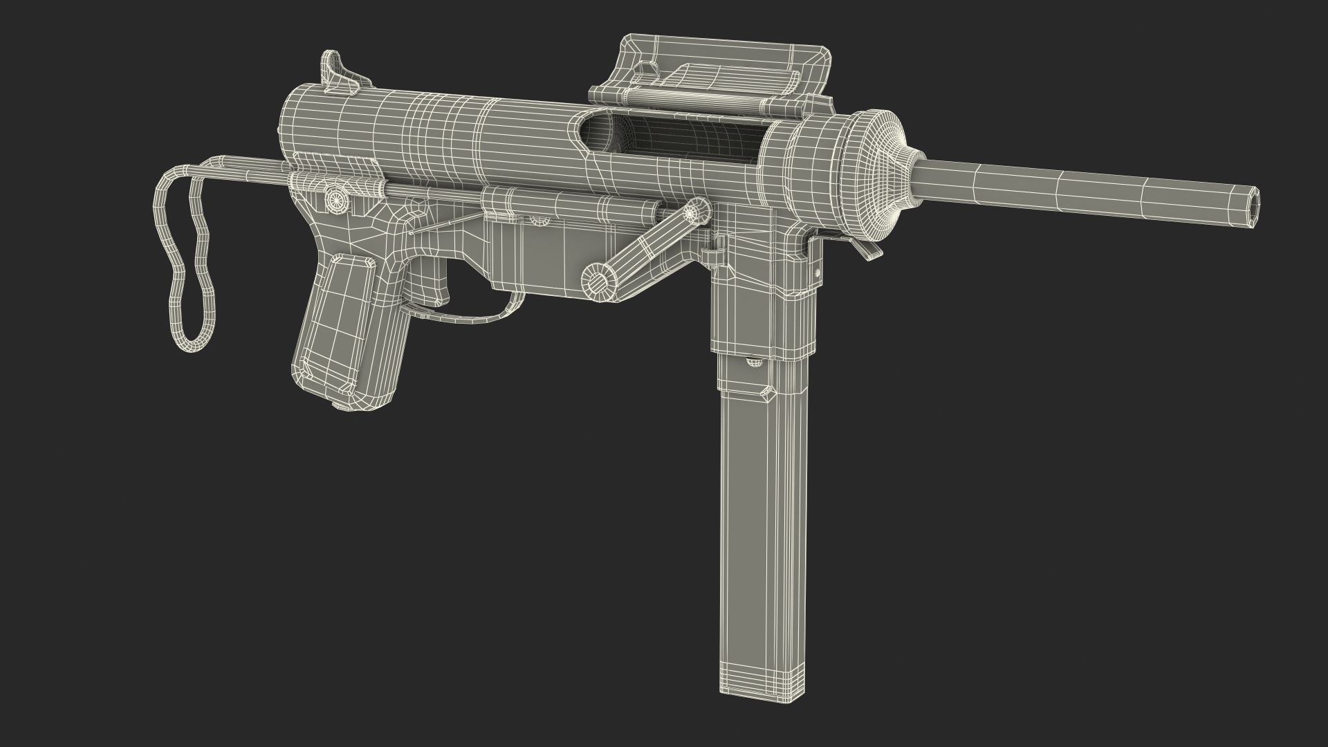 3D M3 Grease Gun 45 Caliber WW2 SMG - TurboSquid 1772150