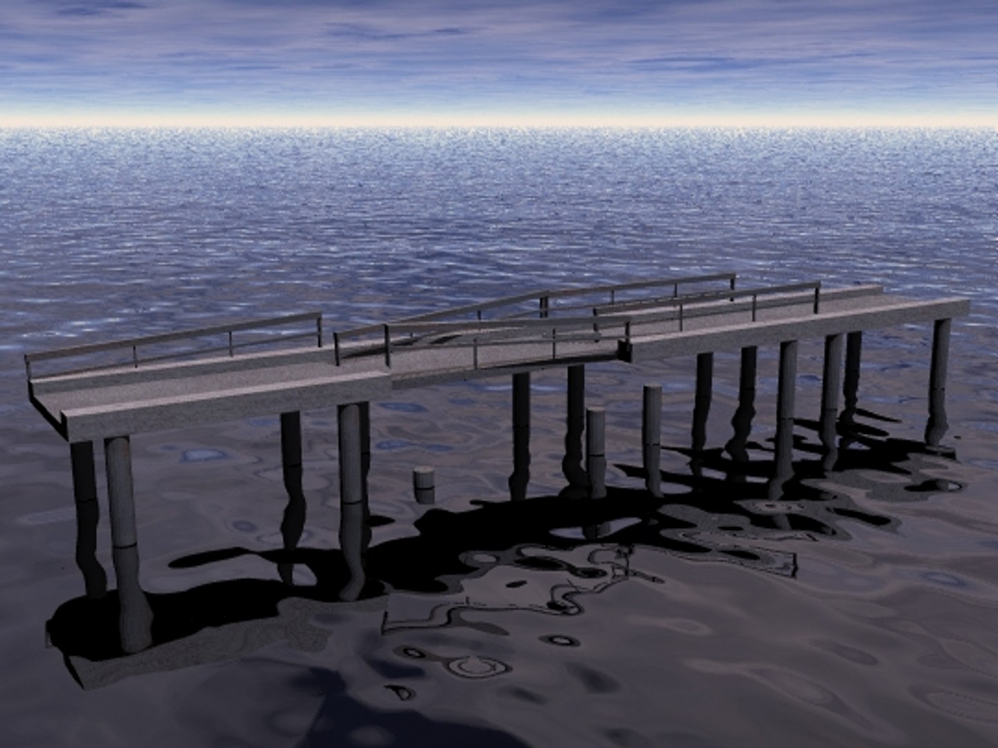 Broken Bridge 3d Model