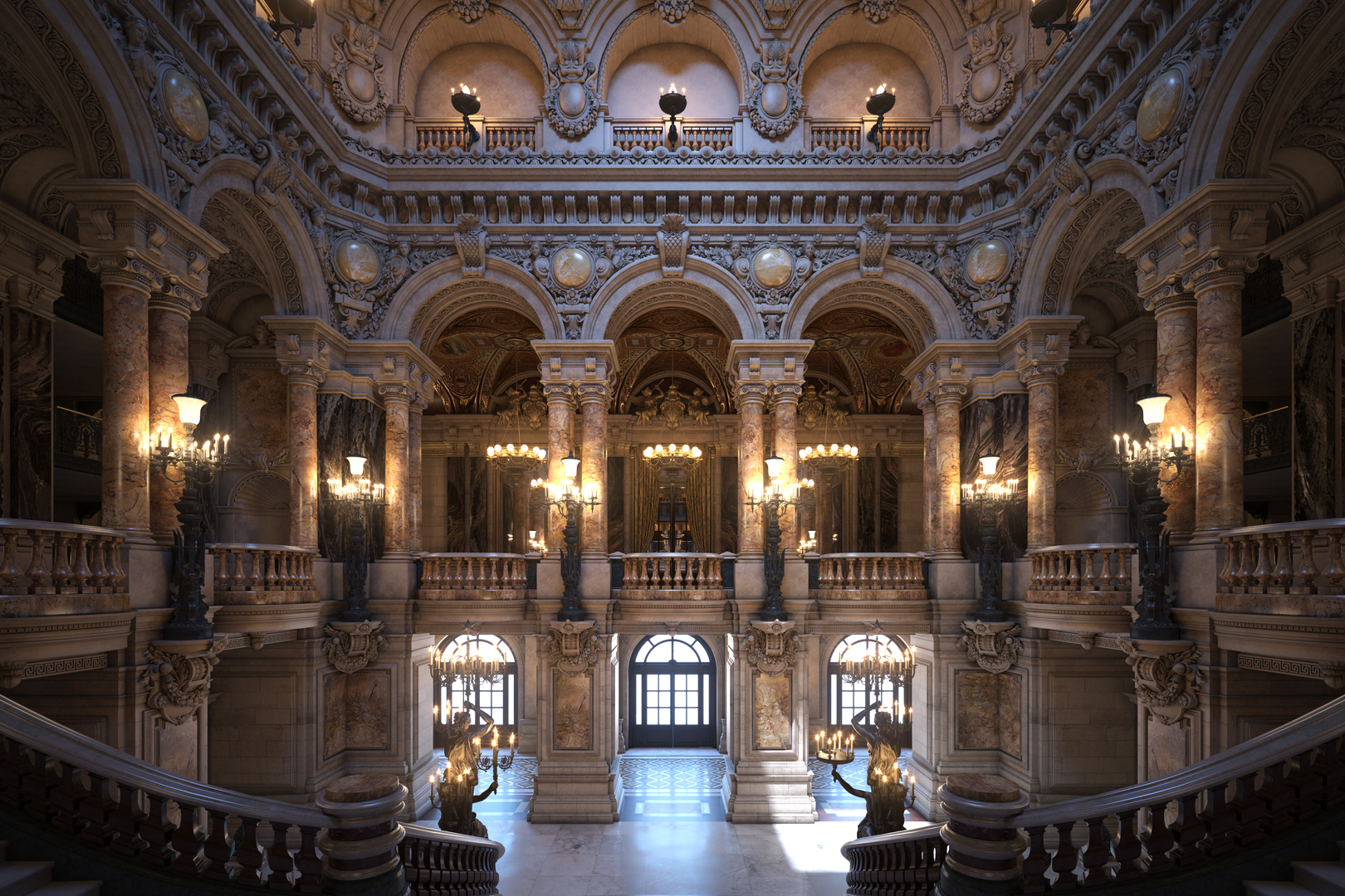 Opera garnier - staircase 3D model - TurboSquid 1295933