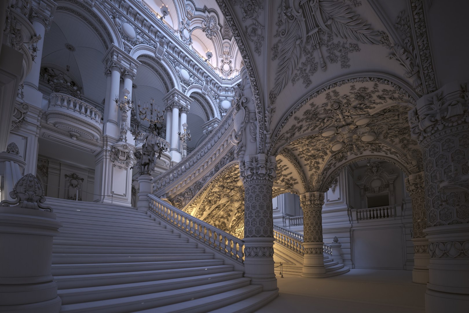 Opera garnier - staircase 3D model - TurboSquid 1295933