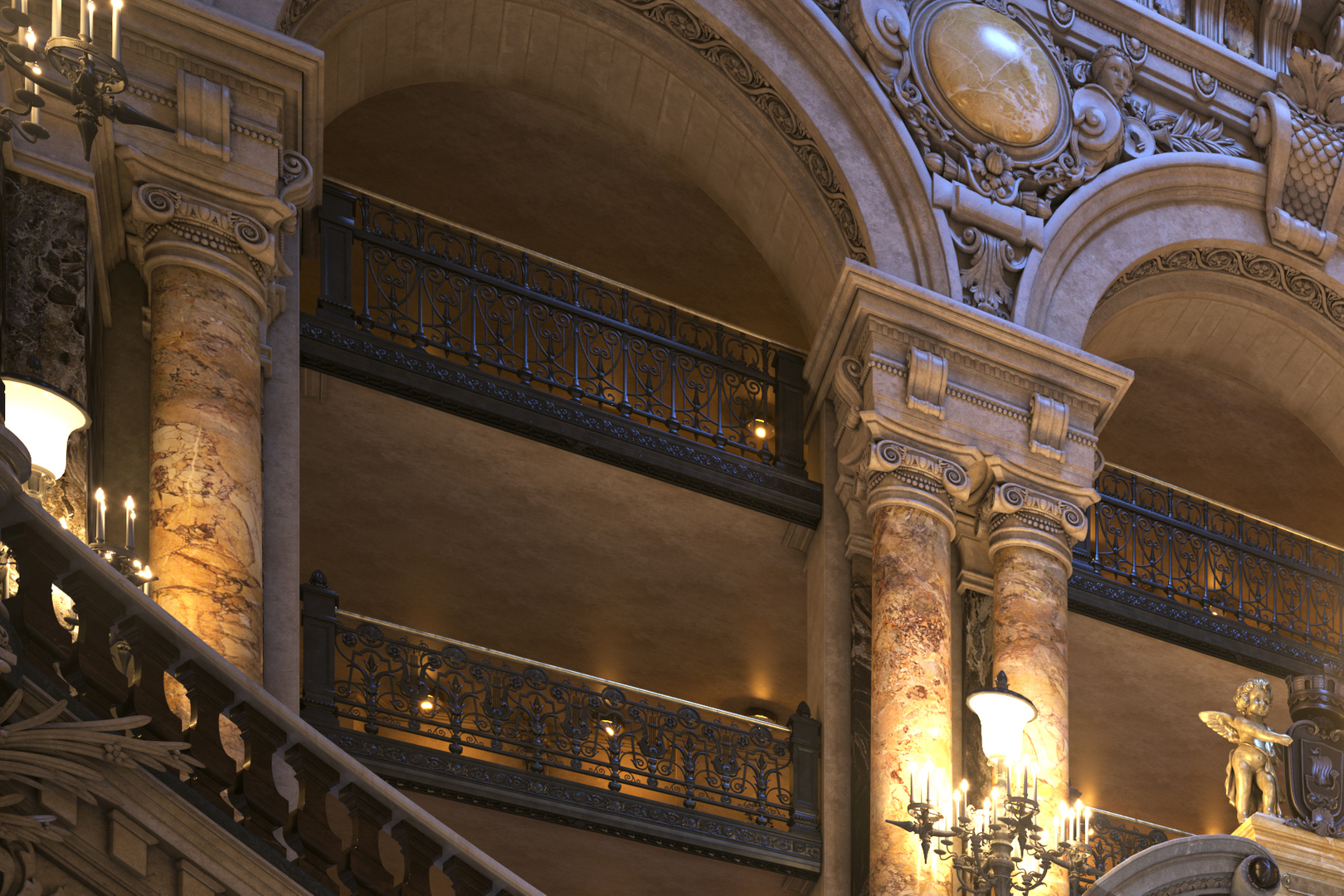Opera garnier - staircase 3D model - TurboSquid 1295933