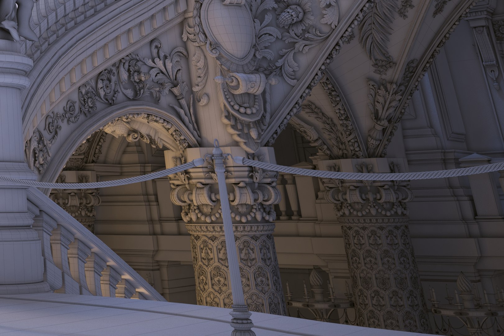 Opera garnier - staircase 3D model - TurboSquid 1295933