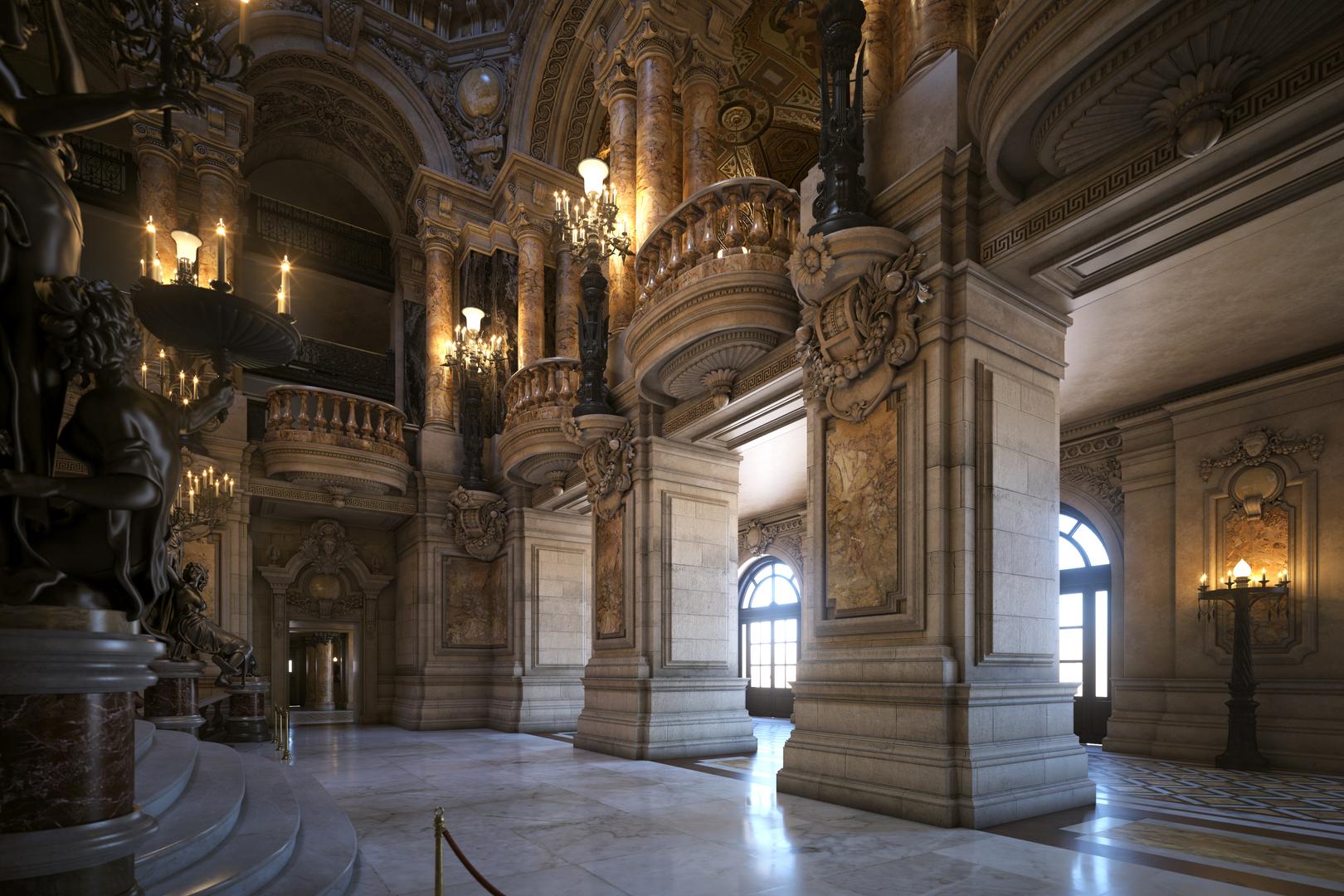 Opera garnier - staircase 3D model - TurboSquid 1295933