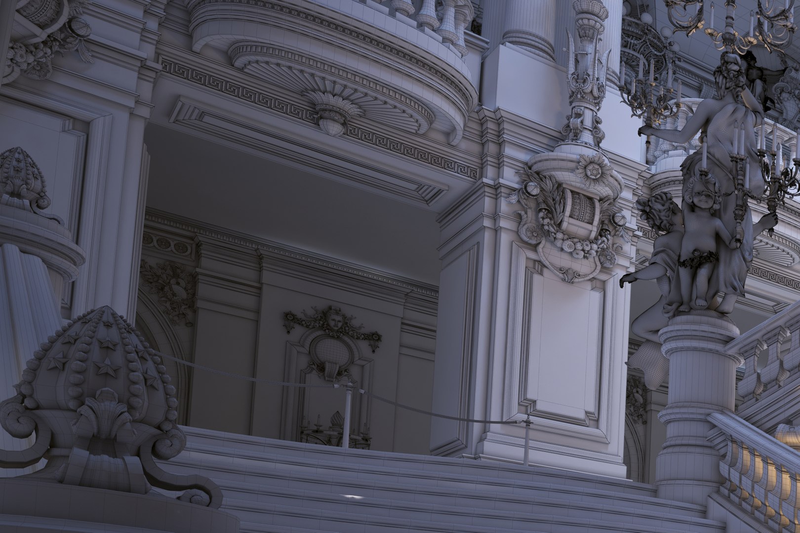 Opera garnier - staircase 3D model - TurboSquid 1295933