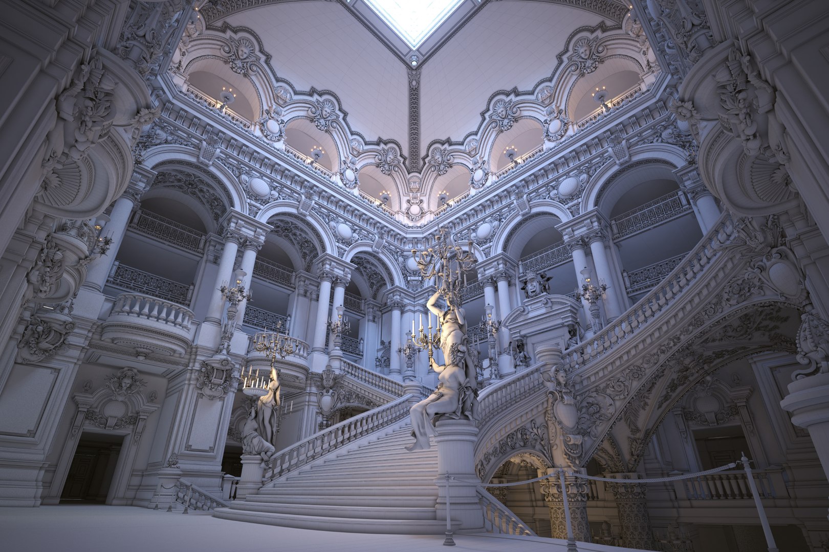 Opera garnier - staircase 3D model - TurboSquid 1295933