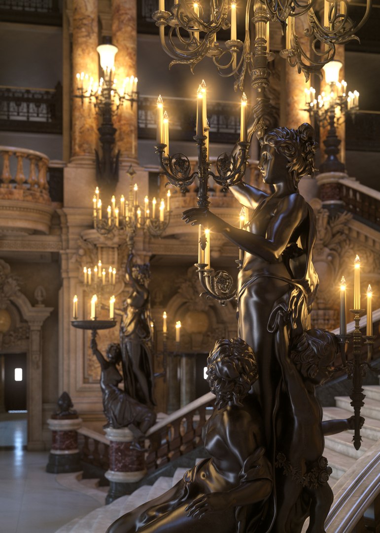 Opera garnier - staircase 3D model - TurboSquid 1295933