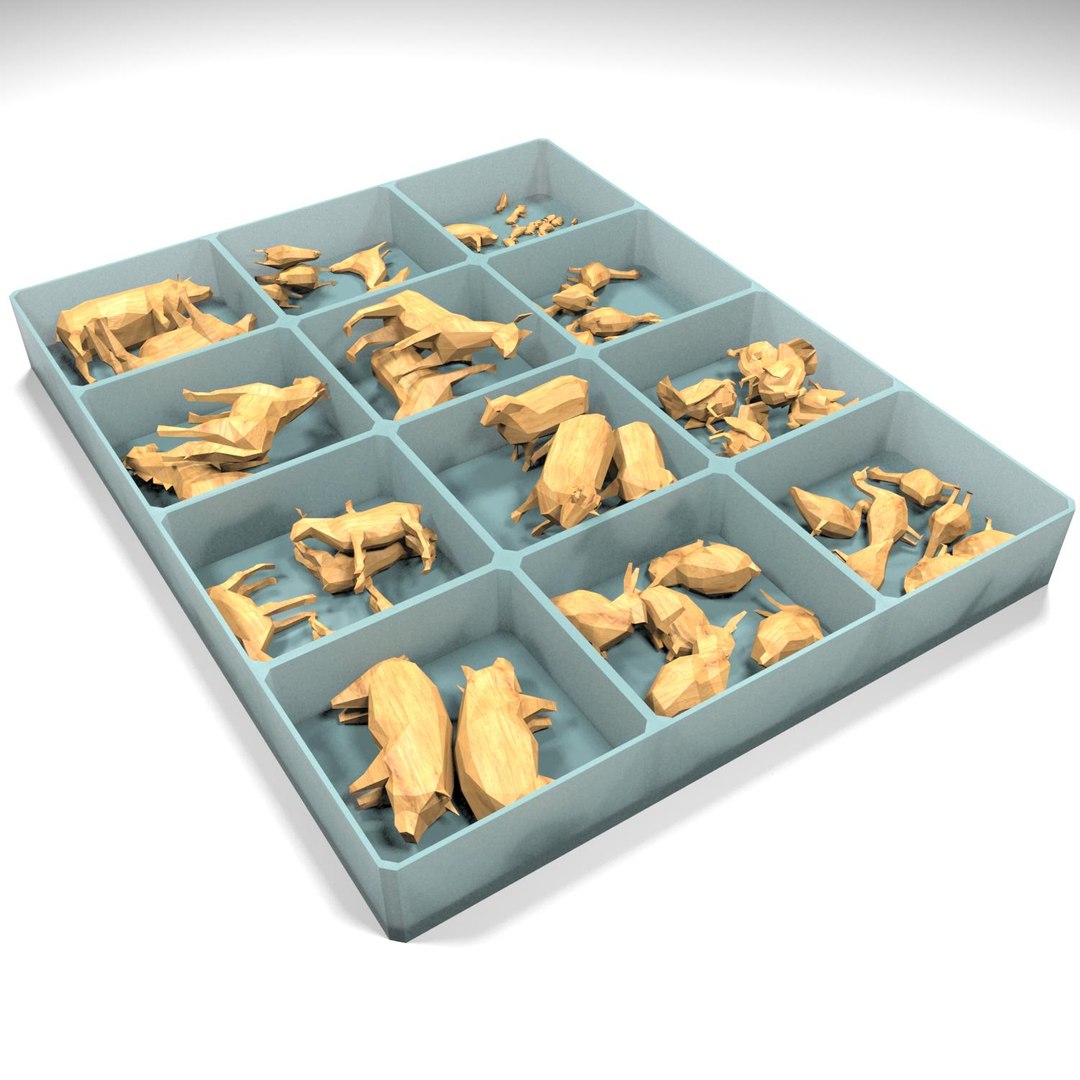 Box Wooden Animals Toys 3D - TurboSquid 1426557